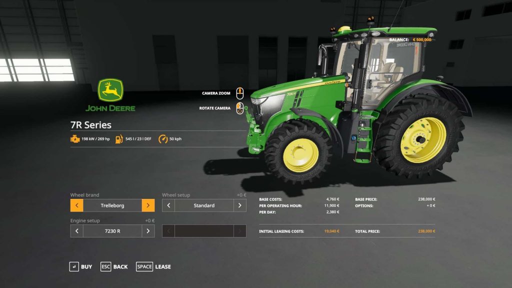John Deere 7R-Traktor mit SeatCam v1.0.0.0 FS19 | Landwirtschafts ...