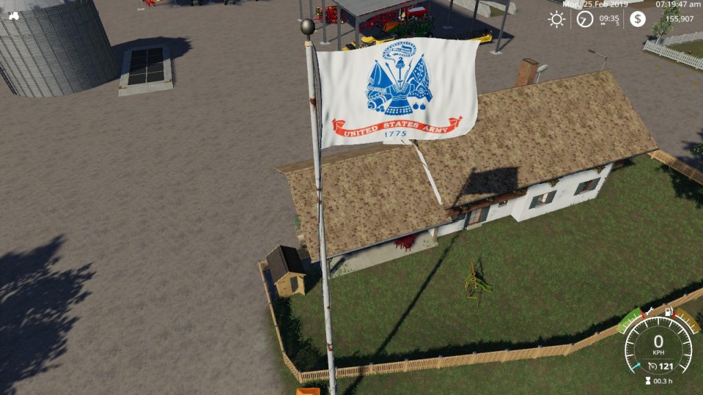 US Army Flag v1.0.0.0 FS19 | Landwirtschafts Simulator 25 Mods / LS25 Mods