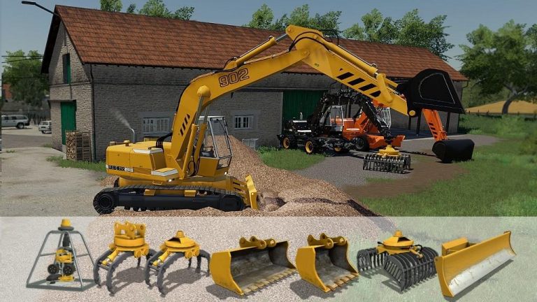 Bagger Liebherr 902 Pack v1.0.0.1 FS19 | Landwirtschafts Simulator 25 ...