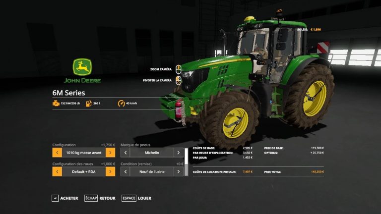 JOHN DEERE 6 Spuren v1.0 FS19 | Landwirtschafts Simulator 25 Mods ...