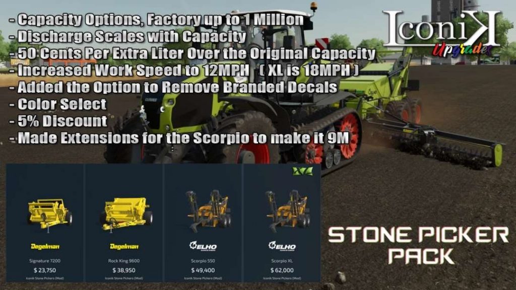 Iconik Stone Picker Pack v1.0 Mod | Landwirtschafts Simulator 25 Mods ...