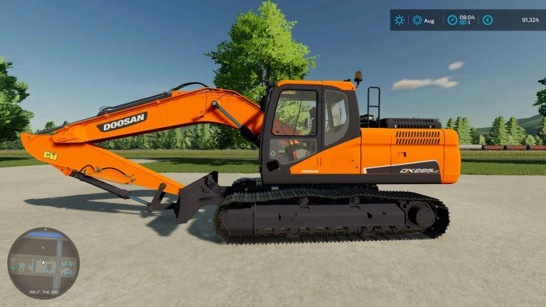 Doosan DX225 v1.0.0.0 Mod | Landwirtschafts Simulator 25 Mods / LS25 Mods