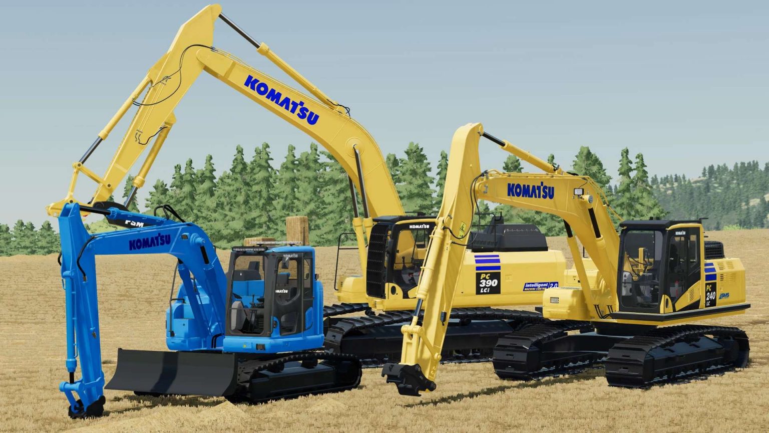 Komatsu Baggerpaket v1.0.0.0 Mod | Landwirtschafts Simulator 25 Mods ...