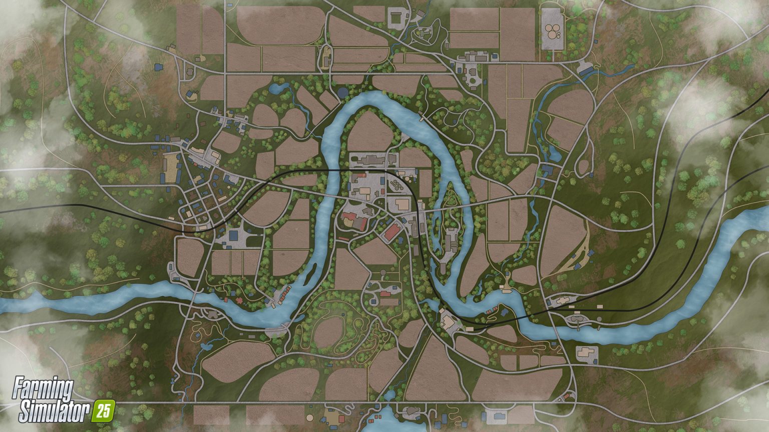 Die US-Karte: Riverbend Springs im Landwirtschafts-Simulator 25