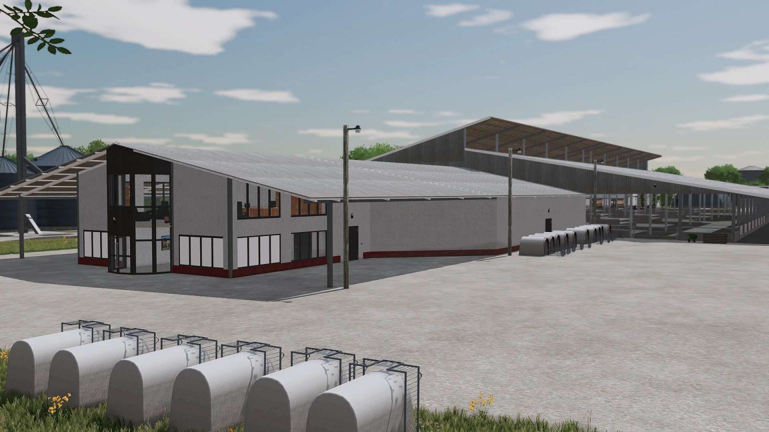 LS22 Großer Milchviehstall mit Karussell v1.0.0.0 Mod | Landwirtschafts ...