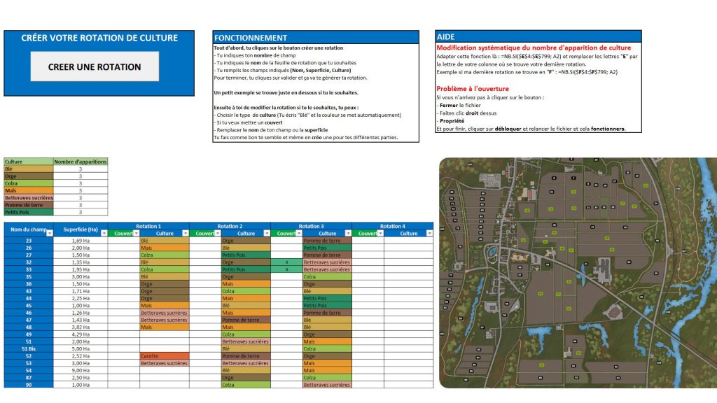 Excel-Datei zur Fruchtfolge V1.0.0.0 Mod | Landwirtschafts Simulator 25 ...